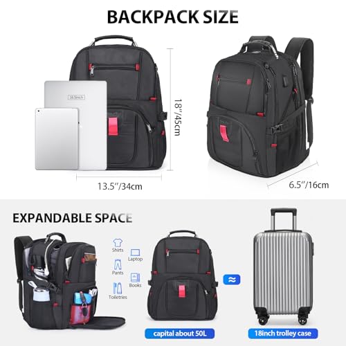 Jyvexius Durable Laptop Backpack for College, Travelers, and Professionals | 17-Inch Large Capacity | TSA & Flight Approved | Anti-Theft & Water-Resistant