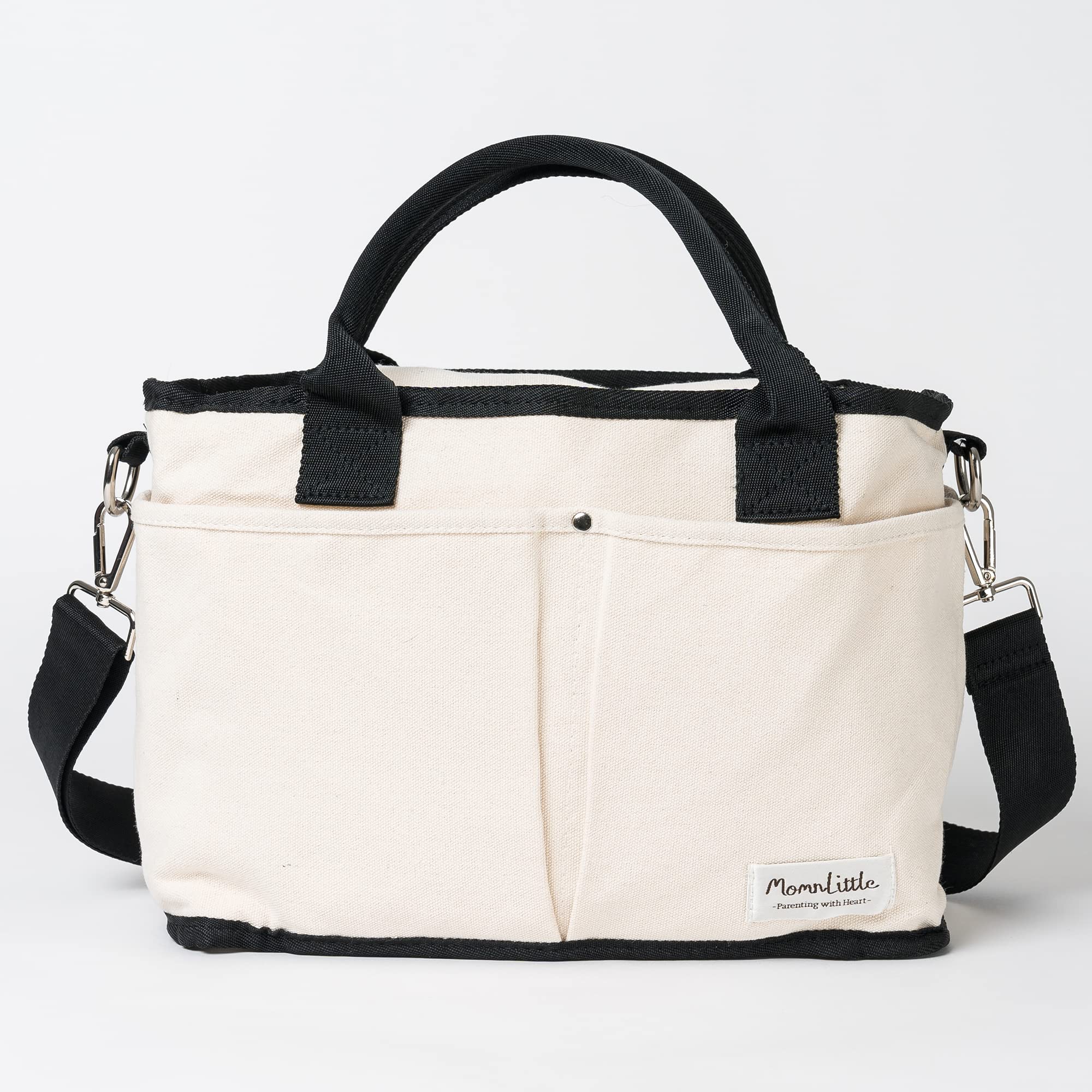 MomnLittle Diaper Bag Tote and Shoulder Bag with Insulated Bag Stroller Straps Multiple Pockets Shoulder Strap Organizer