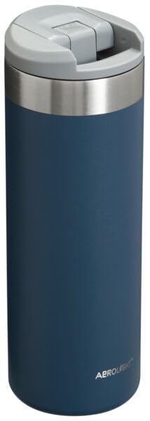 Stanley AeroLight Transit Bottle, Vacuum Insulated Tumbler for Coffee, Tea and Drinks with Ultra-Light Stainless Steel, 16 Oz, Navy
