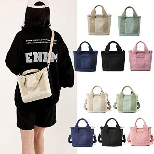 Large Capacity Multi-Pocket Handbag, Crossbody Bag Women Shoulder Handbag, Fashion Tote Top Handle Satchel (Khaki - Handheld)
