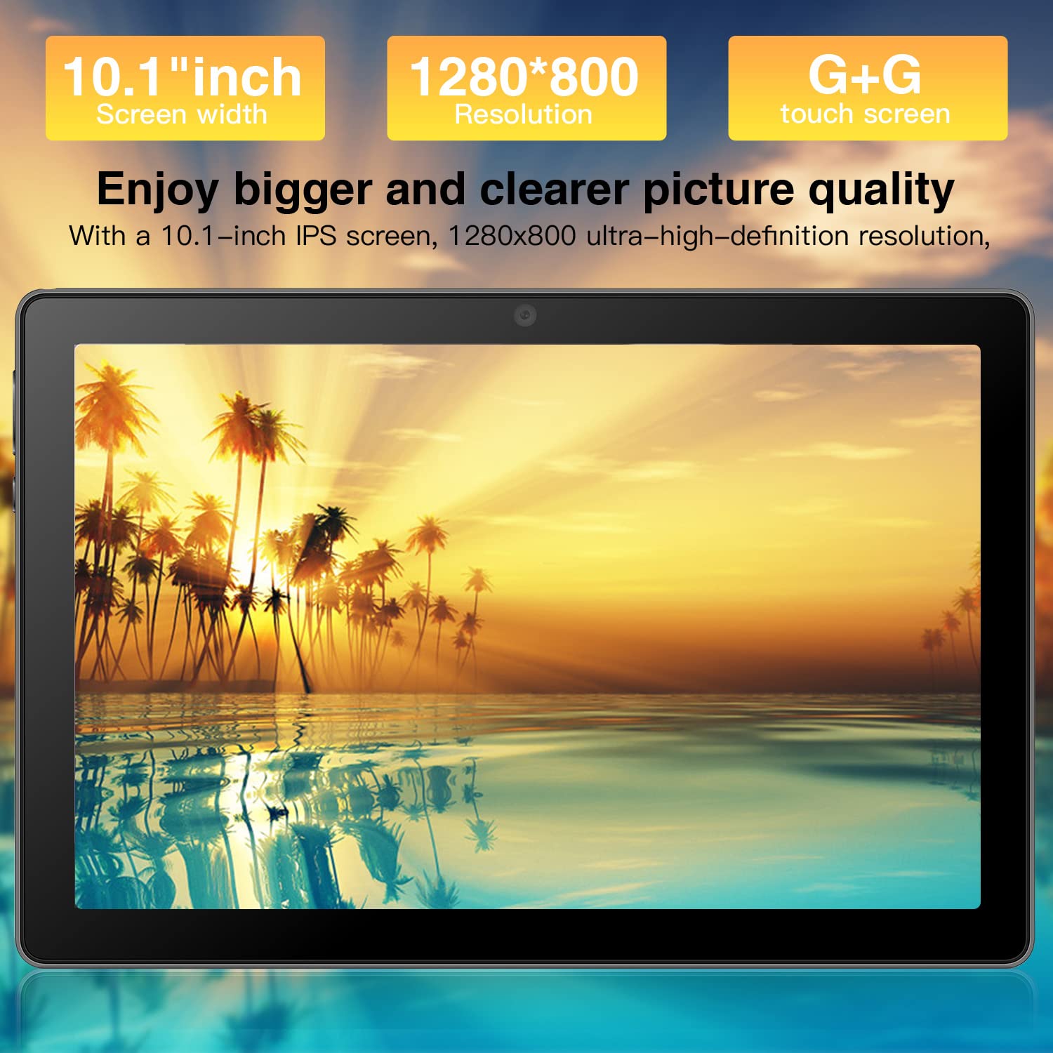 OUZRS Tablet 10.1 Inch Android 11.0 Go - 64GB ROM | 256GB Scalable 6000mAh Long Battery Life Tablets GMS Certified | 5MP Camera WiFi FM Bluetooth (Gray) (Grey)