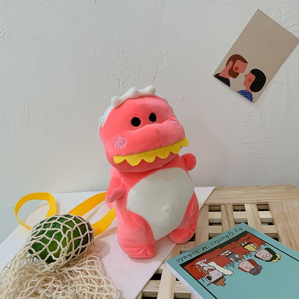 Large Cute Cartoon Plush Dinosaur Handbag Shoulder Bag Crossbody Bag Plush Lovely Shoulder Strap Shoulder Bag(green)