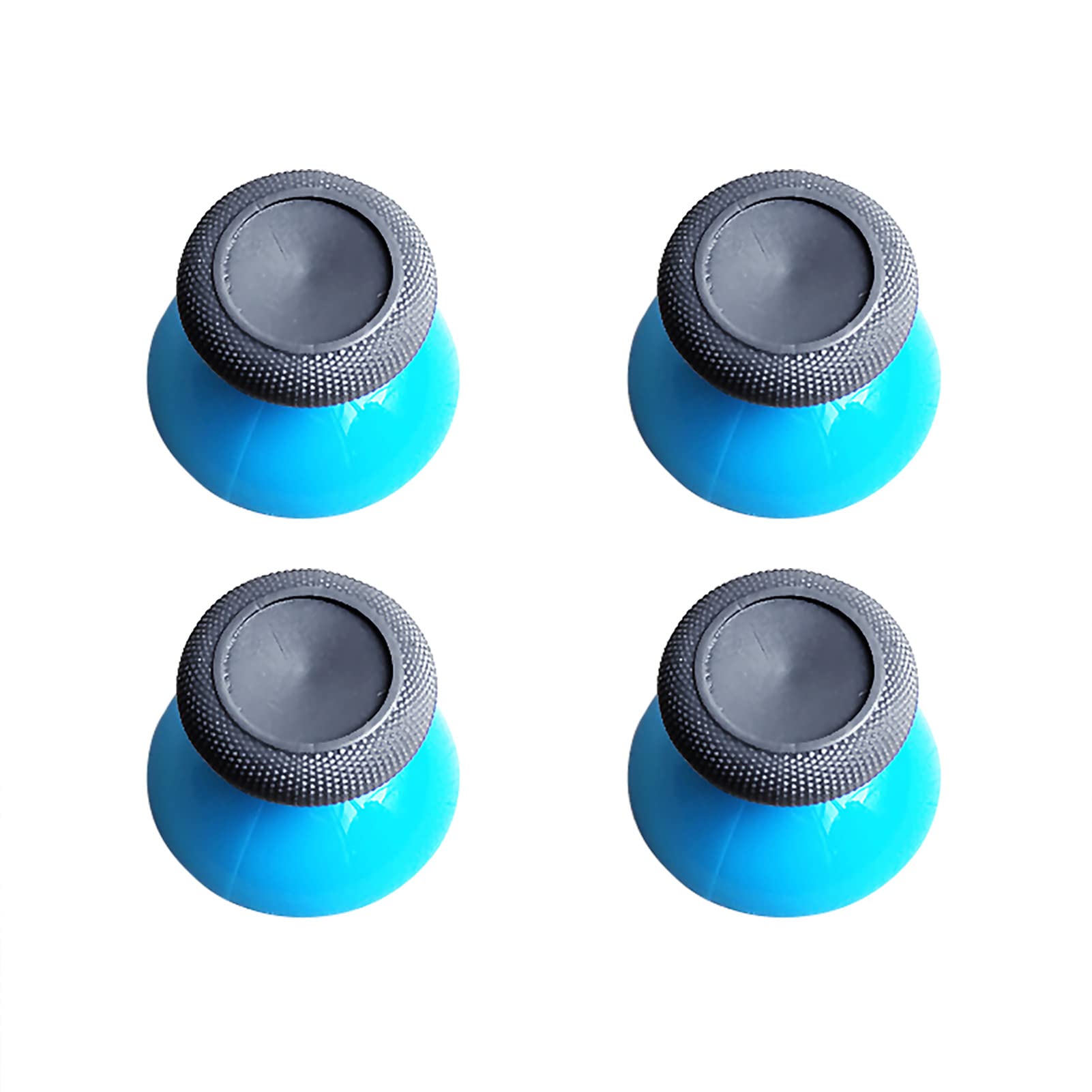 Pack 4 Extra Analog Thumbstick Covers Light-Blue & Grey Replacement, Compatible with for Xbox One & One S Wireless Controllers, Custom DIY Anti-Skid Joystick Caps Thumb Joy Stick Toppers
