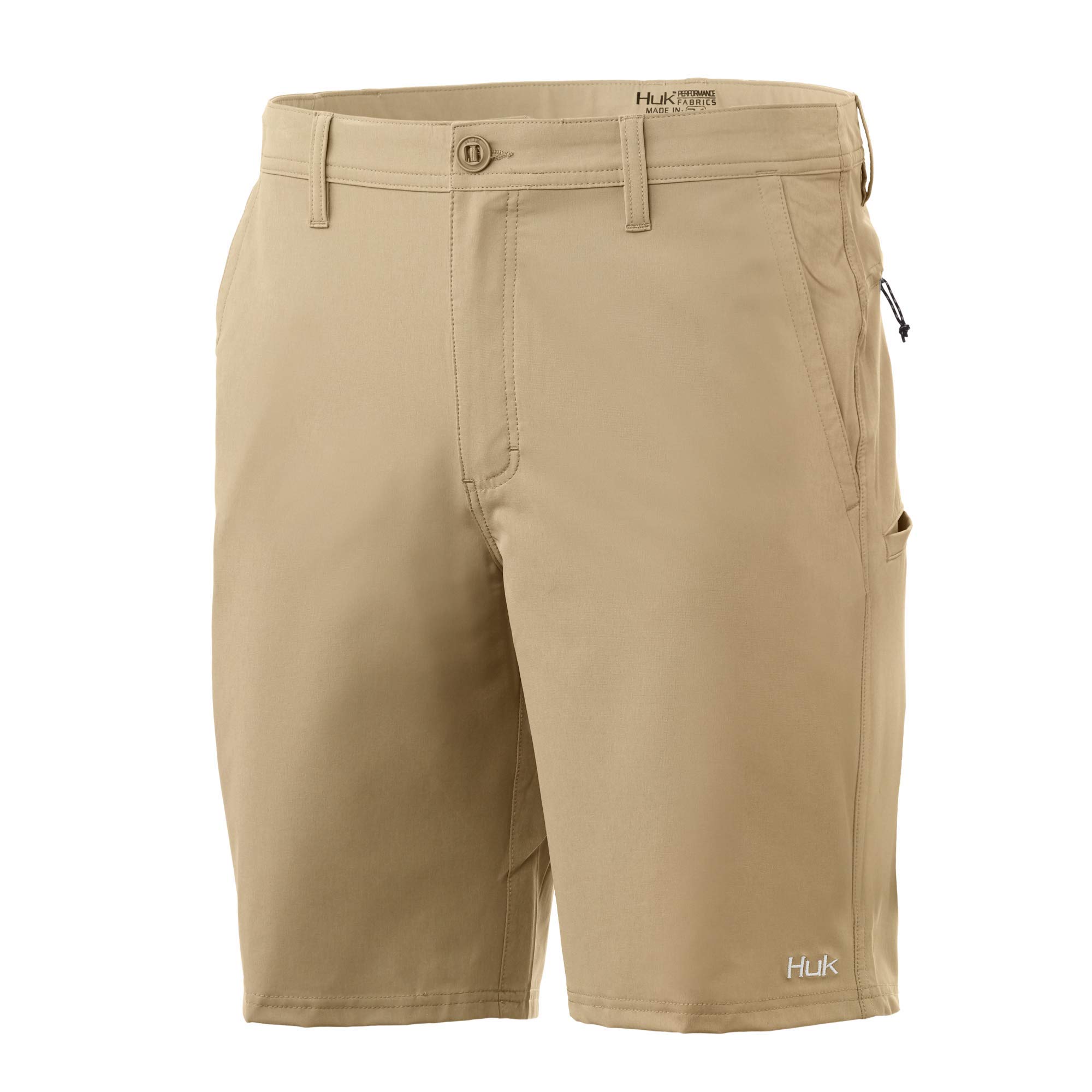 Huk Men's Reserve 20" Quick-Drying Performance Fishing Shorts with UPF 30+ Sun Protection, Khaki