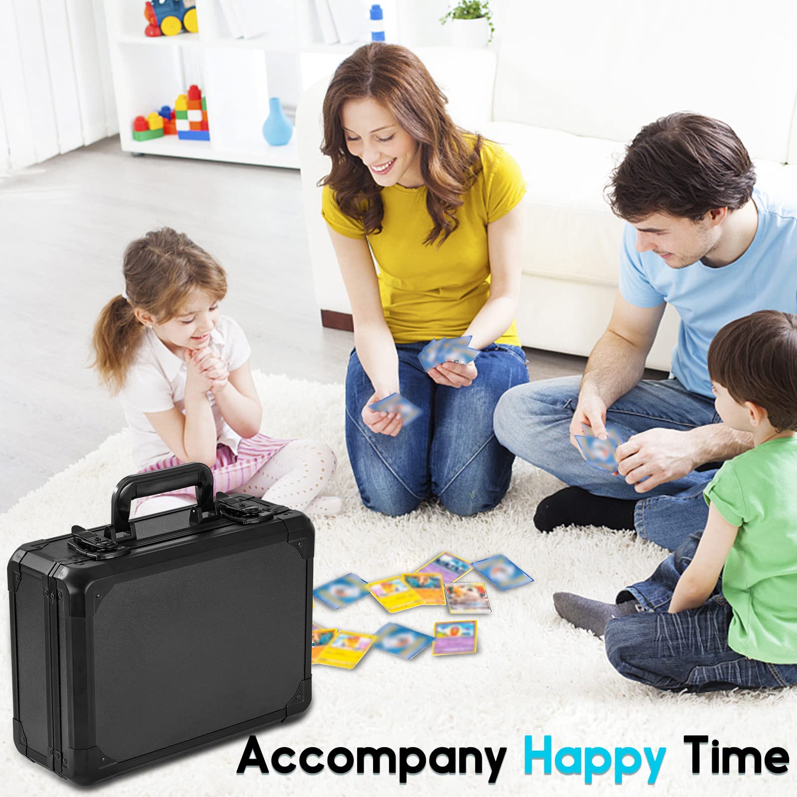 Metal Card Case Holder Deck Box Organizer Trading Card Storage Box Comlatible with standard loose Cards Baseball Card,Sport Cards