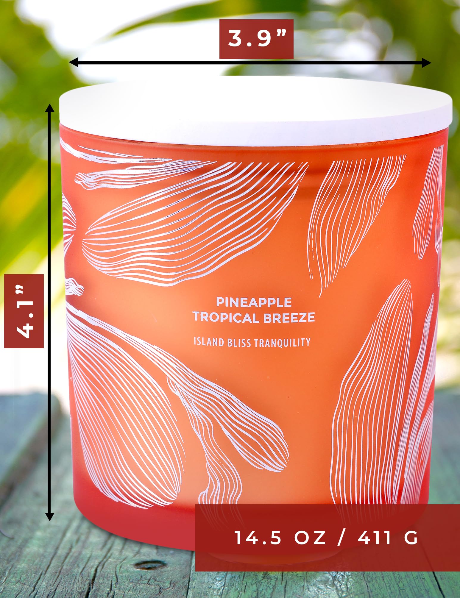 Pineapple Tropical Breeze 3 Wick Candle Large - Highly Scented Candle for Home 14.5 oz - Soy Candle - Home Fragrance Candles - Aromatherapy Relaxing Candle - Pineapple Paradise Candle for Men & Women