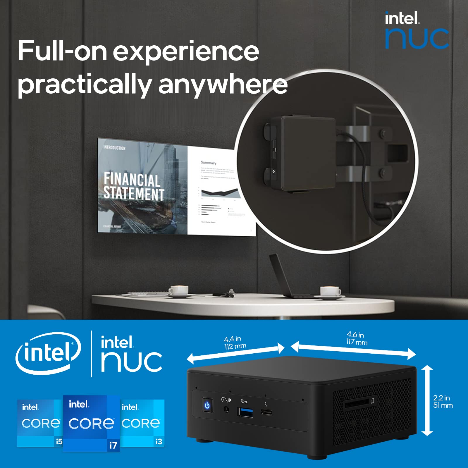 Intel NUC 11 NUC11PAHi7 Panther Canyon Mini Computer 11th Gen Core i7-1165G7, 4 Cores, 8 Threads, 12MB Smart Cache, Iris Xe Graphics, 0GB RAM, 0GB SSD, No OS, Barebone