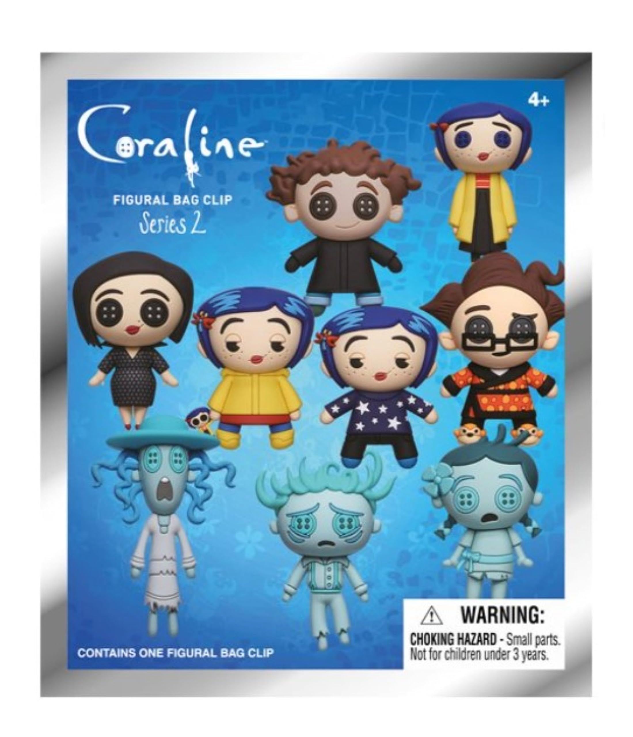 Monogram Coraline Figural Bag Clip Series 2-3D Foam Figural Bag Clip in Blind Bag, Multicolor, 2.5"