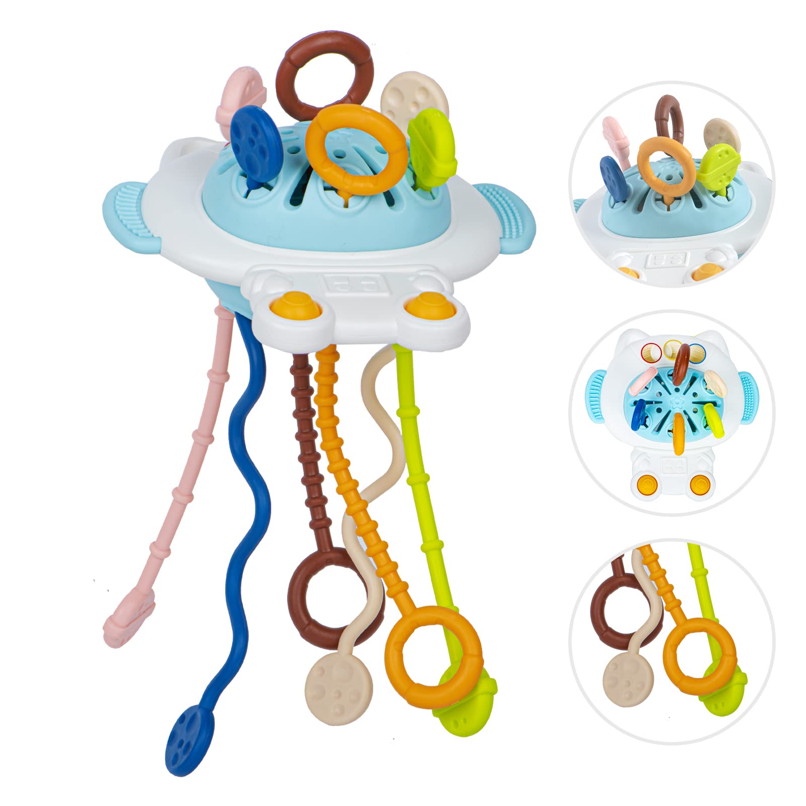 MICKYU Baby Montessori Sensory Toys Pull String Early Developmental Travel Toys for 1 Year Old Toddlers Boys Girls