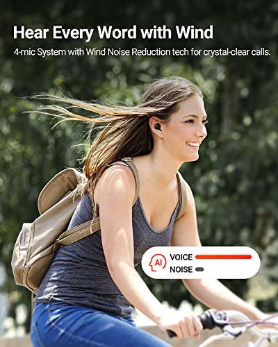 Wireless Earbuds, LavaBeans Bluetooth In-ear Headphones, 126H Playback 4-Mic Noise Reduction HD Call Power Display, IPX8 Waterproof Touch Control Bass+ Stereo Earphone for Sports, for iPhone & Android
