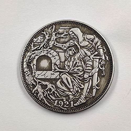 MarshLing Antique Liberty Old Coins Morgan Silver Dollars 1921 Coin Collecting USA Old Original Pre Morgan One Dollar (Silver Old Coin)