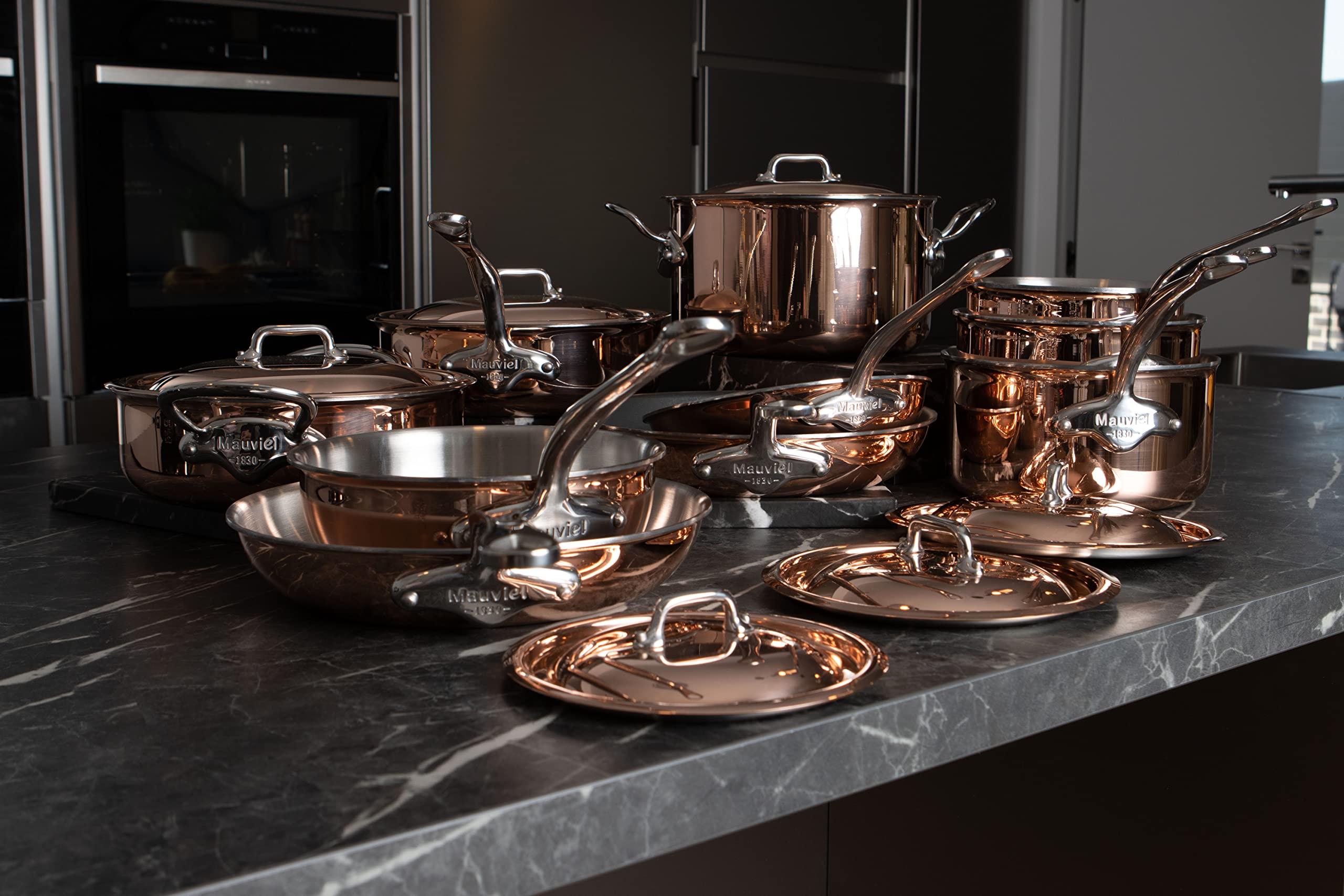 Mauviel M’6S 6-Ply Polished Copper Nonstick Frying Pan With Cast Stainless Steel Handle, 11.8-in, Made In France