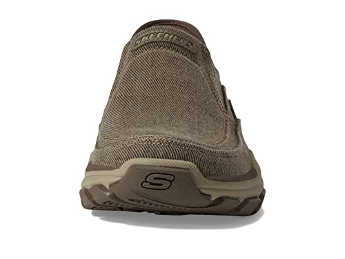 Skechers Men's Respected-Holmgren Slip-in Loafer, Taupe, 9.5 Wide