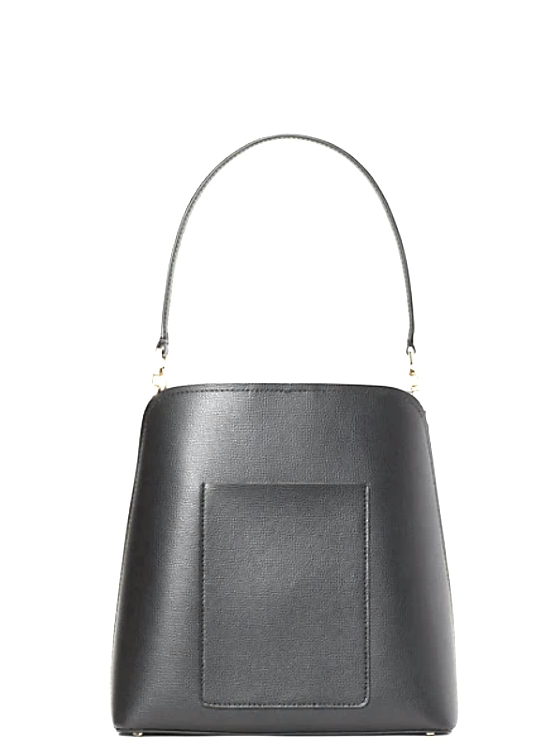 KATE SPADE DARCY LARGE BUCKET CROSSBODY SHOULDER BAG PURSE BLACK LEATHER