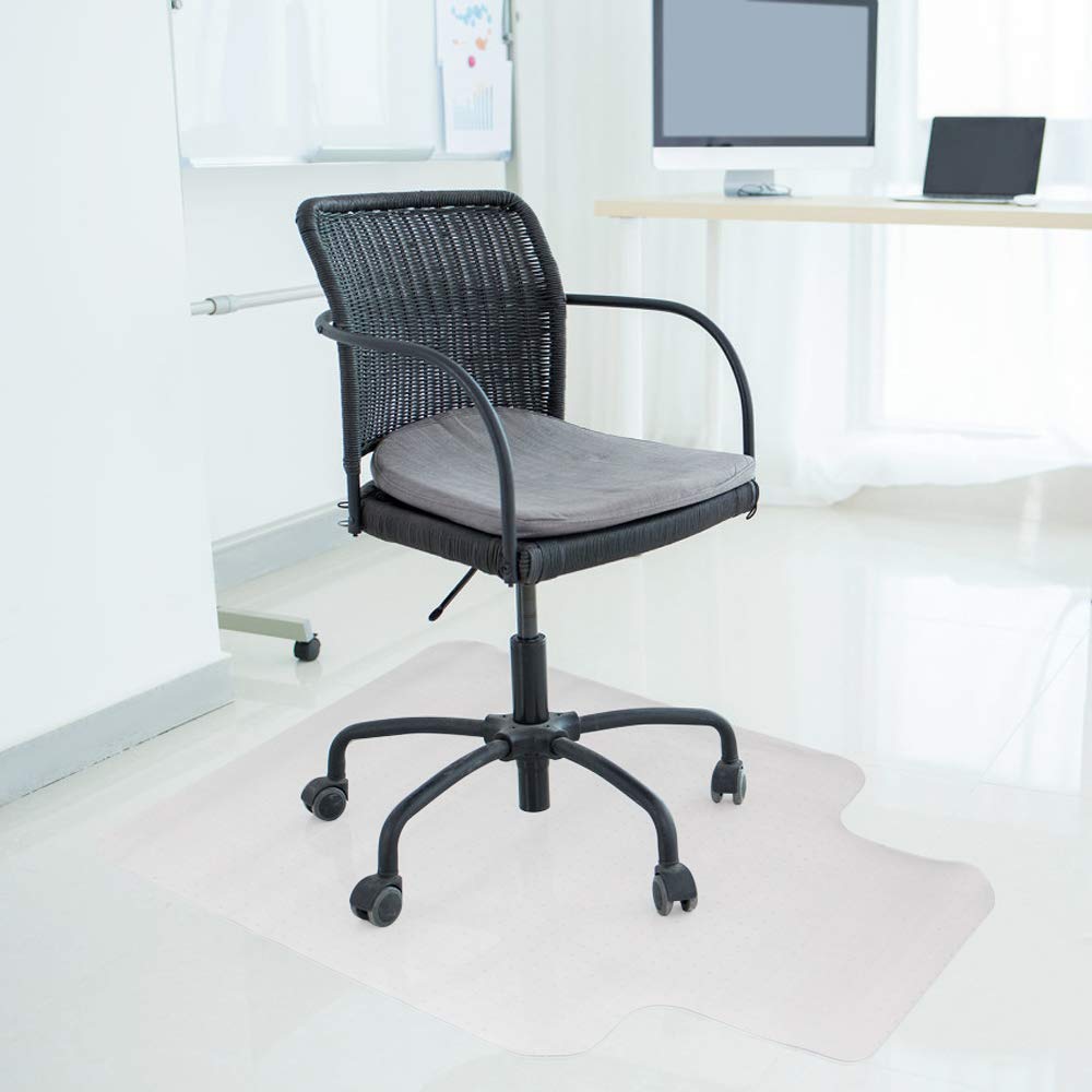 Kcelarec Office Chair Mat for Carpet,35 X 47 inch Computer Desk Chair Mat,Easy Glide Rolling Plastic Floor Mat for Office Chair on Carpet for Work, Home, Gaming (1)