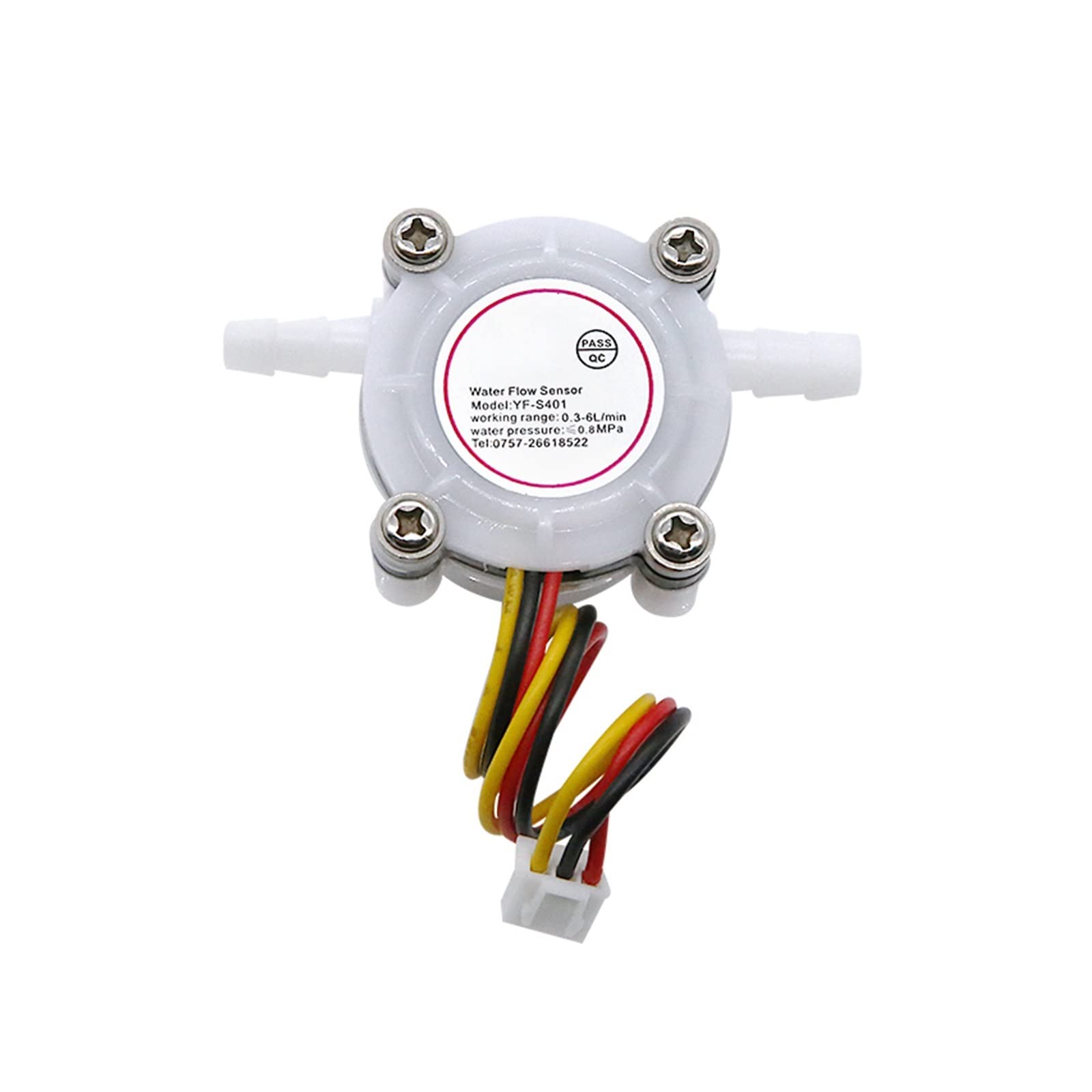 MANGAO S401 Water Flow Sensor 7MM Quick Connector Sensor Coffee Machine Water Purifier 1.75MPa MicroTurbine Flowmeter DC5~18V (Size : 7MM, Color : Inner Diameter 2.0MM)