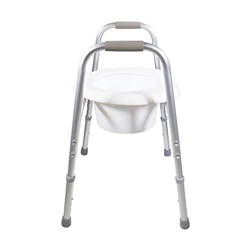 PCP Raised Toilet Seat and Safety Frame (Two-in-One), Adjustable Rise Height, Secure Elevated Lift Over Bowl, Made in USA, Regular