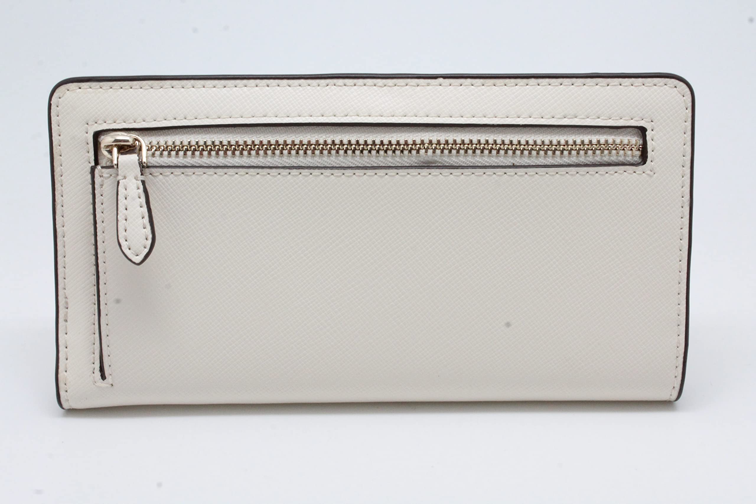 Kate Spade Jana Large Slim Bifold Wallet Saffiano Leather Parchment