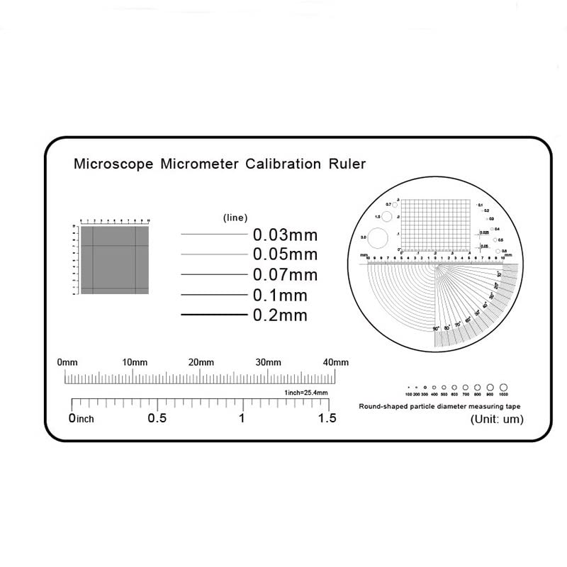 Microscope Accessories Kit for Adult Soft Ruler Microscope Micrometer Calibration Slide Line Width Particle Diameter Measurement Tool Accessory (Color : 1)