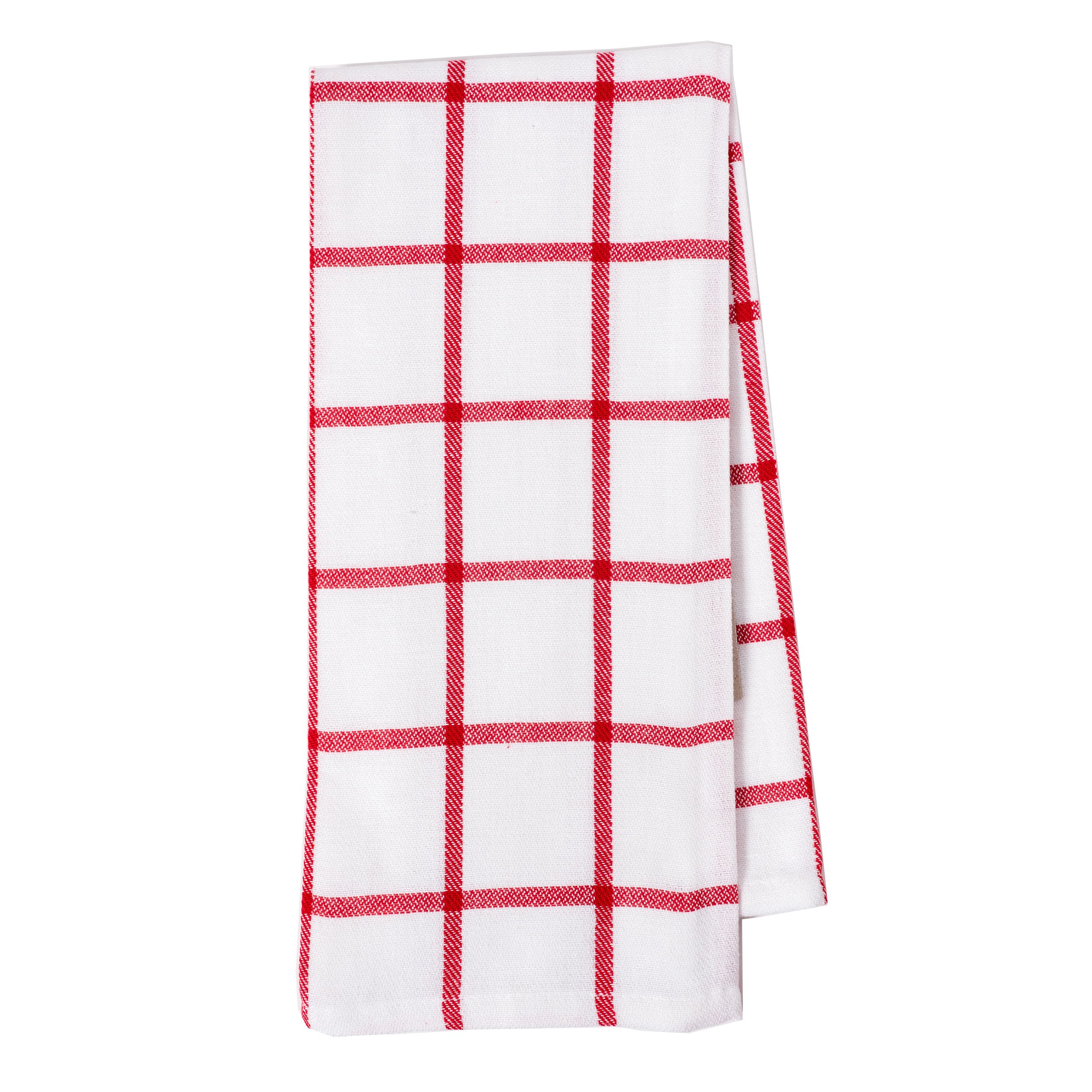 KAF Home Pantry Rooster Kitchen Dish Towel Set of 4, 100-Percent Cotton, 18 x 28-inch