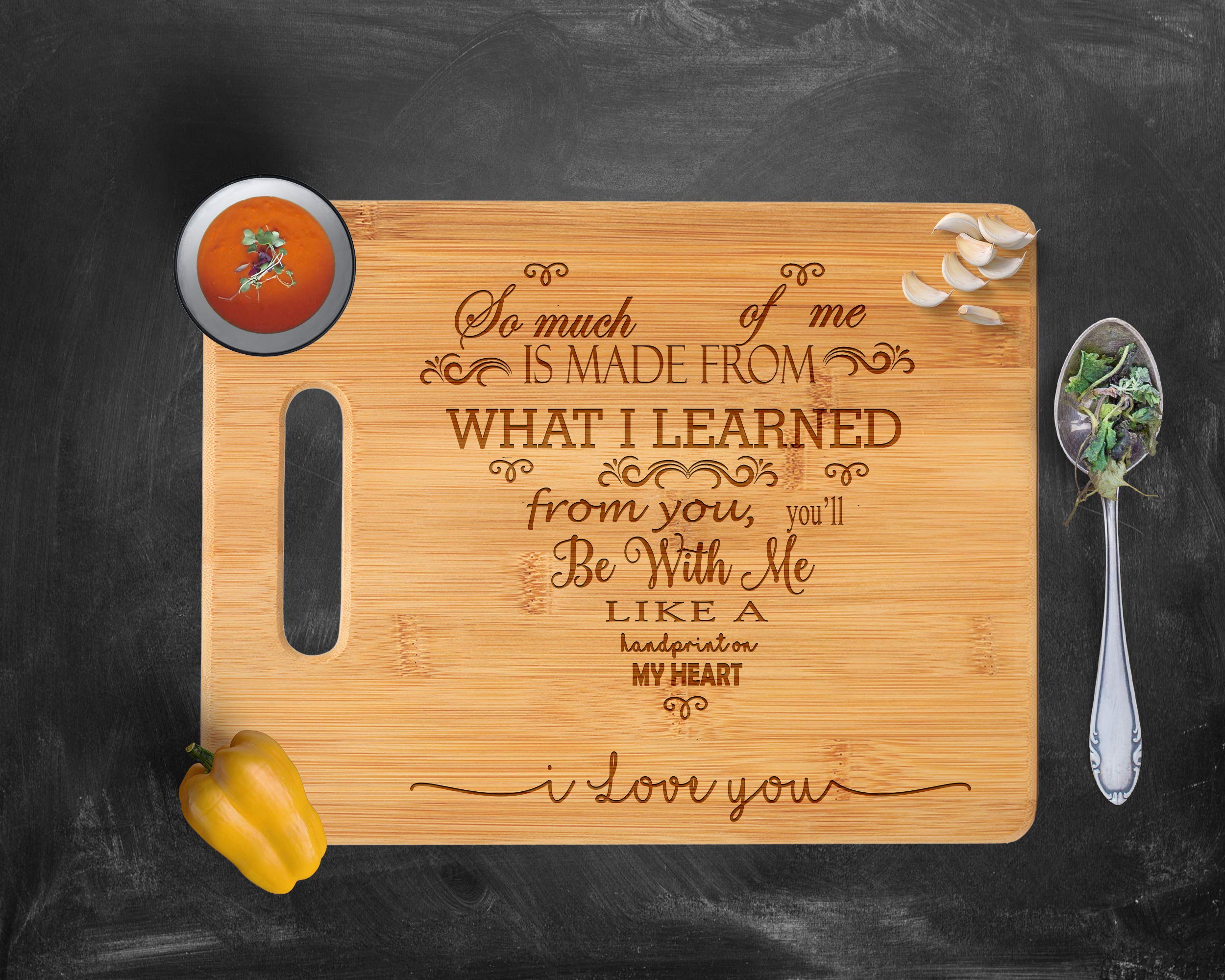 Mother's Day Git, Laser Engraved Cutting Board For mom, So much of me Chopping board-Gift for Mom, Mothers day Gift,Mom's kitchen