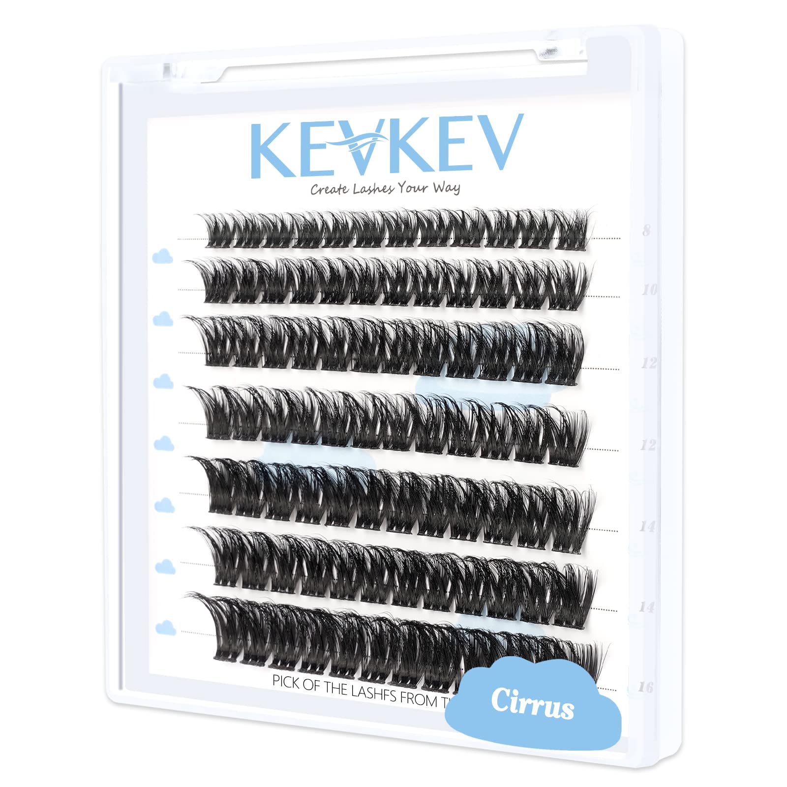 Lash Clusters 84 Pcs Cluster Lashes Eyelash Clusters Cirrus,D-8-16mix + Cluster Lash Glue and Eyelash Remover Kit for Lash Clusters 5ml Clear Lash Bond