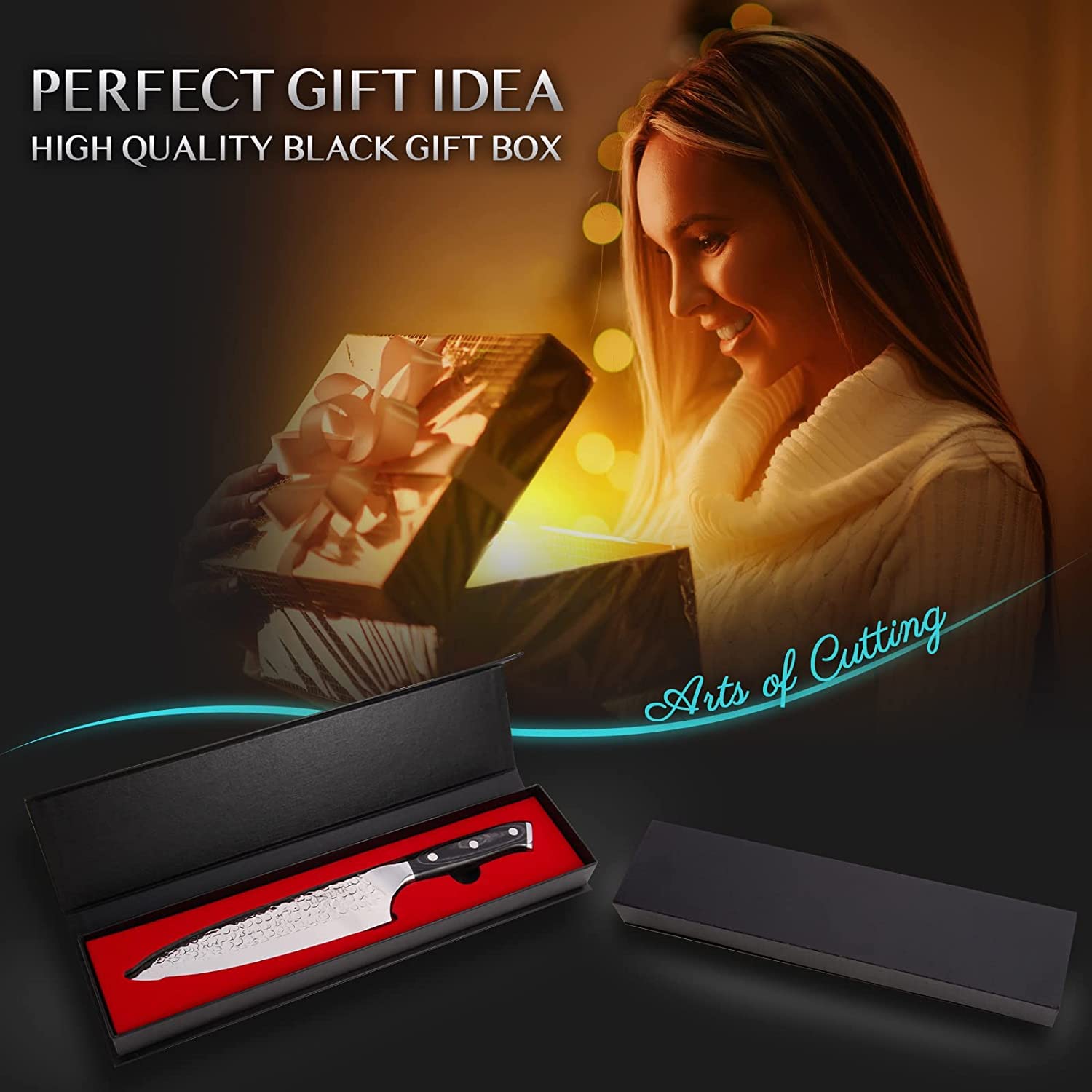 Leking Chef Knife German EN1.4116 High Carbon Stainless Steel 8 Inch Professional Chef’s Knife with Ergonomic Handle in Gift Box, Ultra Sharp Kitchen Knife for Family and Restaurant