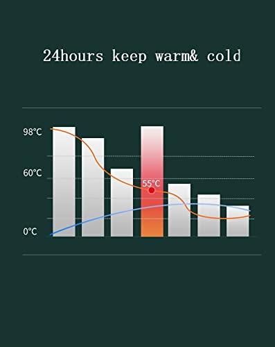 MMLLZEL Smart Thermos Bottle Temperature Display 316 Stainless Steel Vacuum Flask Waterproof Coffee Mug Keep Hot/Cold (Color : E, Size : 17x6.4cm)