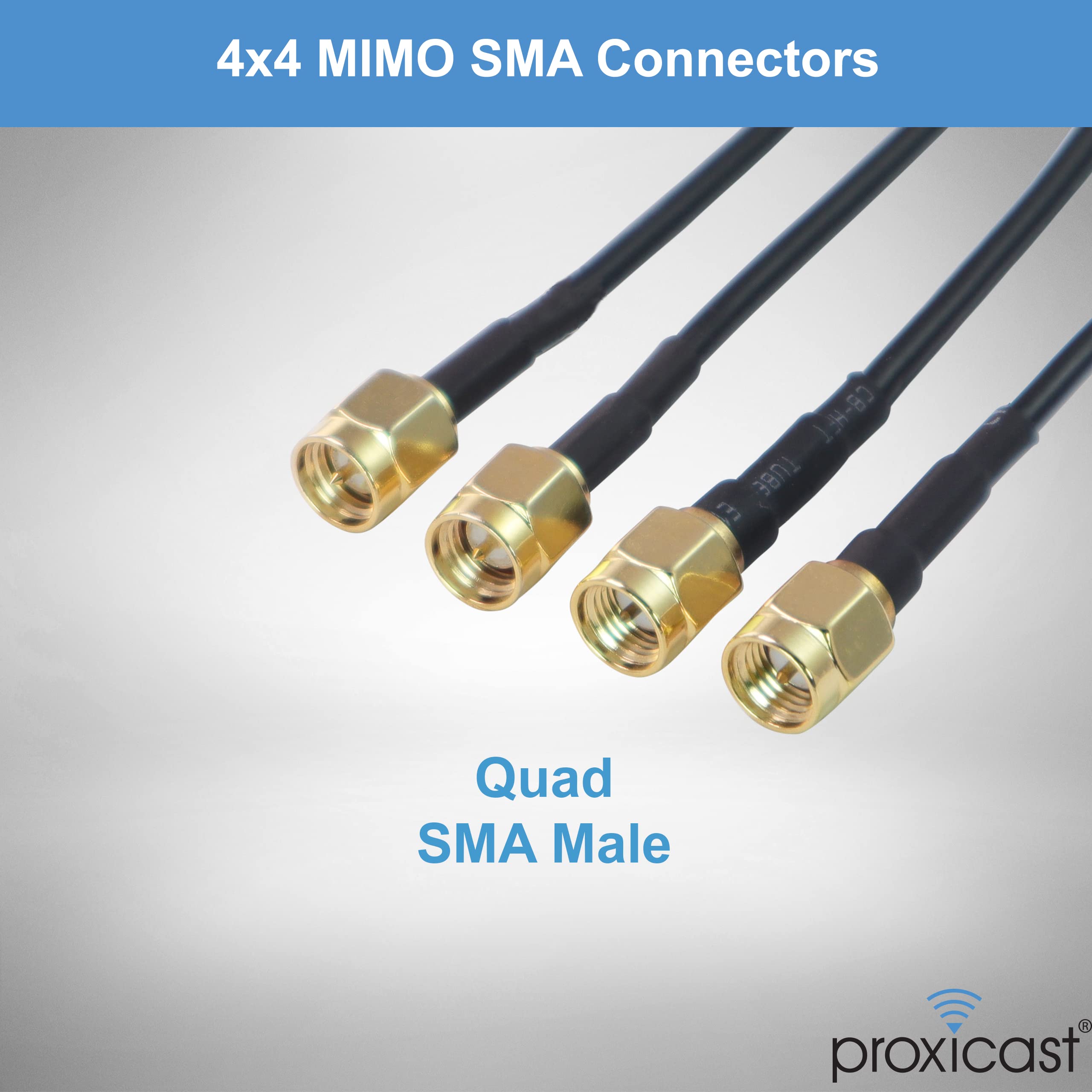 Proxicast 4x4 MIMO Omnidirectional Desktop Antenna for 4G/5G & WiFi Routers & Gateways - Compatible with 5G Devices from T-Mobile, Verizon, Cradlepoint, Digi, MoFi & Others (ANT-117-544) (Renewed)