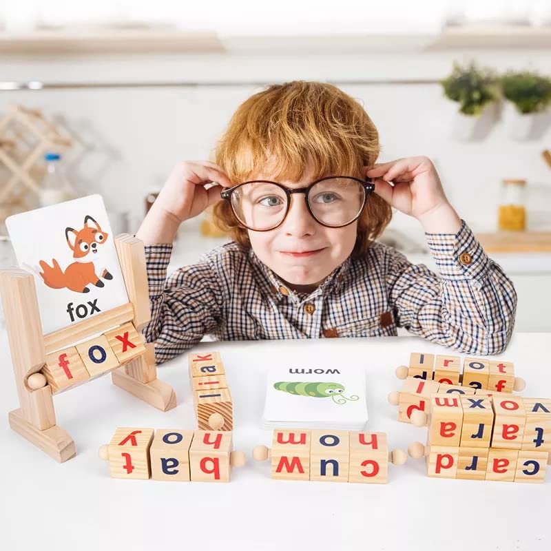 Montessori Learning with Toys - Learn to Spell 3 and 4 Letter Words