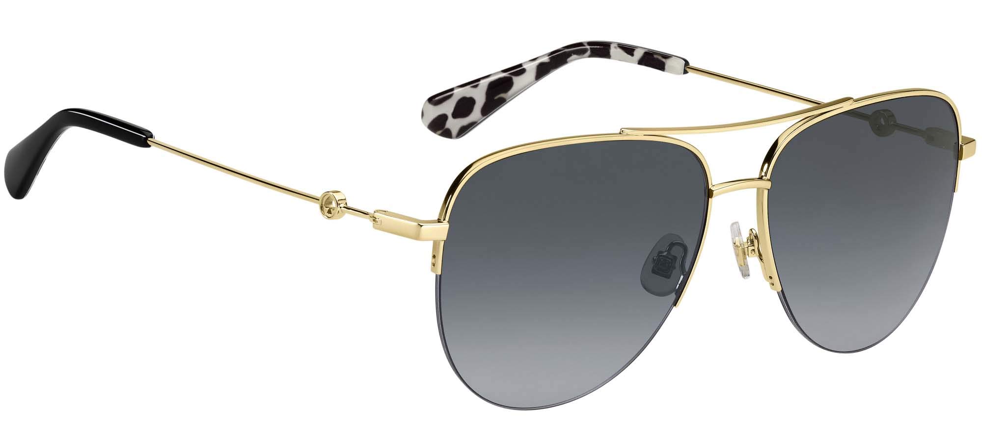 Kate Spade New York Women's Maisie/G/S Navigator Sunglasses, Black, 60mm, 15mm