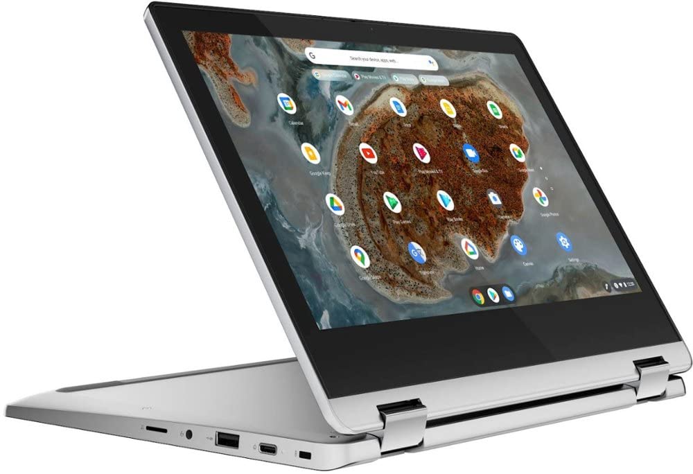 Lenovo 2021 Newest Flex 3 11.6" HD Touchscreen 2-in-1 Convertible Chromebook Laptop, 8-Core MediaTek MT8183 CPU, 4GB Memory, 96GB Storage Space(32GB eMMC + 64GB Micro SD), WiFi 5, Chrome OS