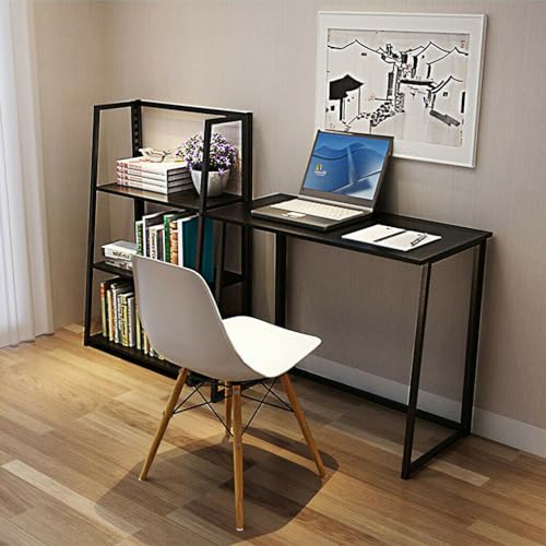 Home Study Table Computer Desk PC Laptop Office Desk Folding Writing Table Black
