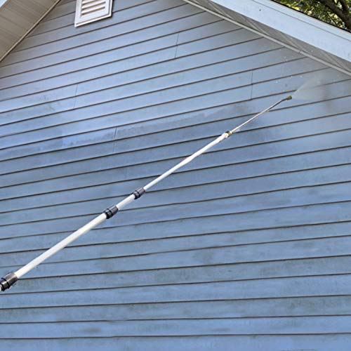 jOYjOB Pressure Washer Telescopic Wand Pressure Washer Extension Wand Power Washer Telescopic Spray Wand with Belt for 4000 PSI Power Washer Extension Lance, 18ft