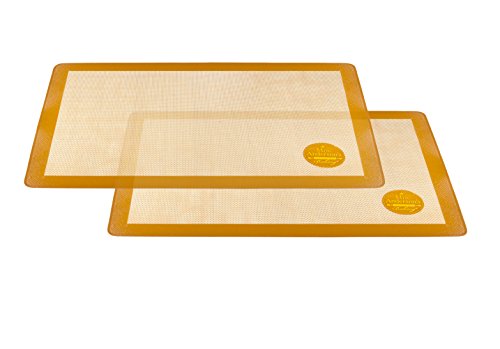 Mrs. Anderson’s Baking Non-Stick Silicone Half-Size Baking Mat, 11.625-Inch x 16.5-Inch, Set of 2