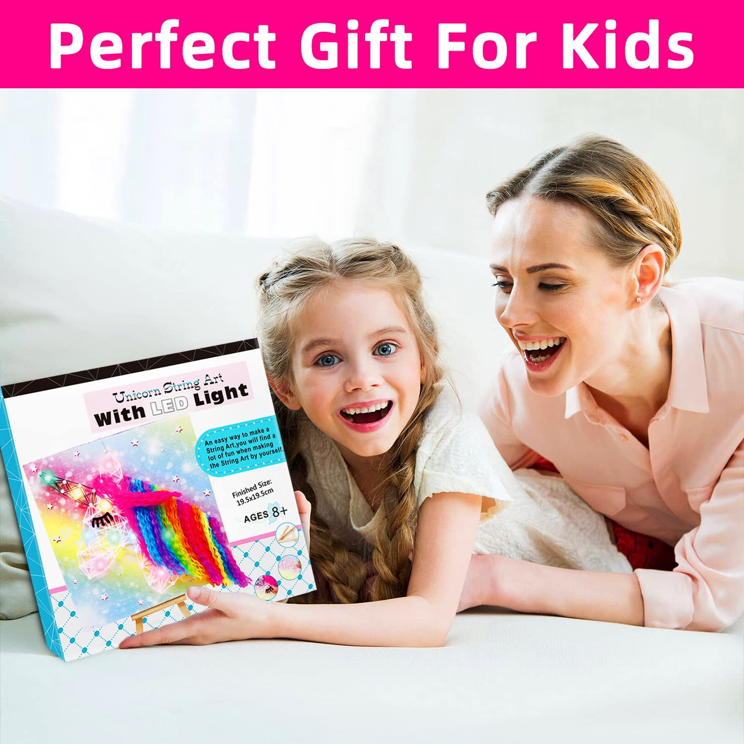 noonimum String Art Kit, 3D String art, arts and crafts for kids ages 6-12, toys for 6-12 year old Children, girls crafts ages 6-12