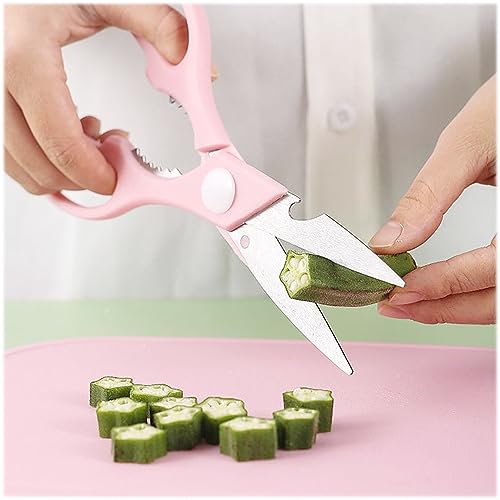 Mini Travel Cutting Board Set, 4 Pcs Portable Mini Camping Plastic Cutting Board & Knife, Fruits & Vegetable Peeler Scissors(Pink)
