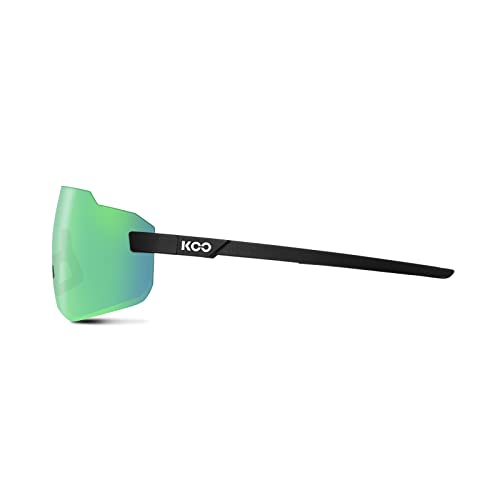KOO Supernova Sunglasses I 100% UV Protection, Multi-Sport, Running & Cycling Performance Sunglasses - Black Matt Green