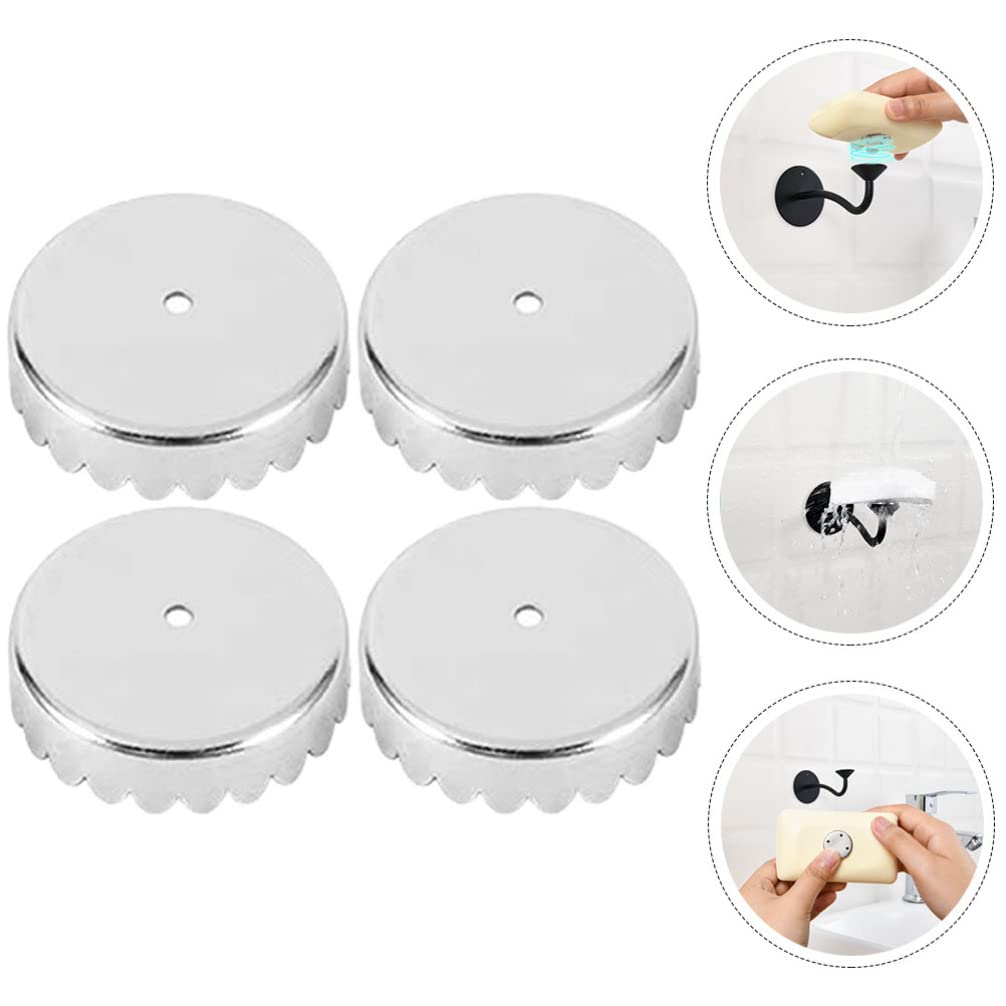 Ipetboom Shower Soap Holder Bath Accessories Magnetic Soap Holder Caps, 4pcs Soap Holder Caps Replacement Bar Soap Holder Caps Bar Soap Holder Cap for Shower Shower Soap Holder Bath Accessories