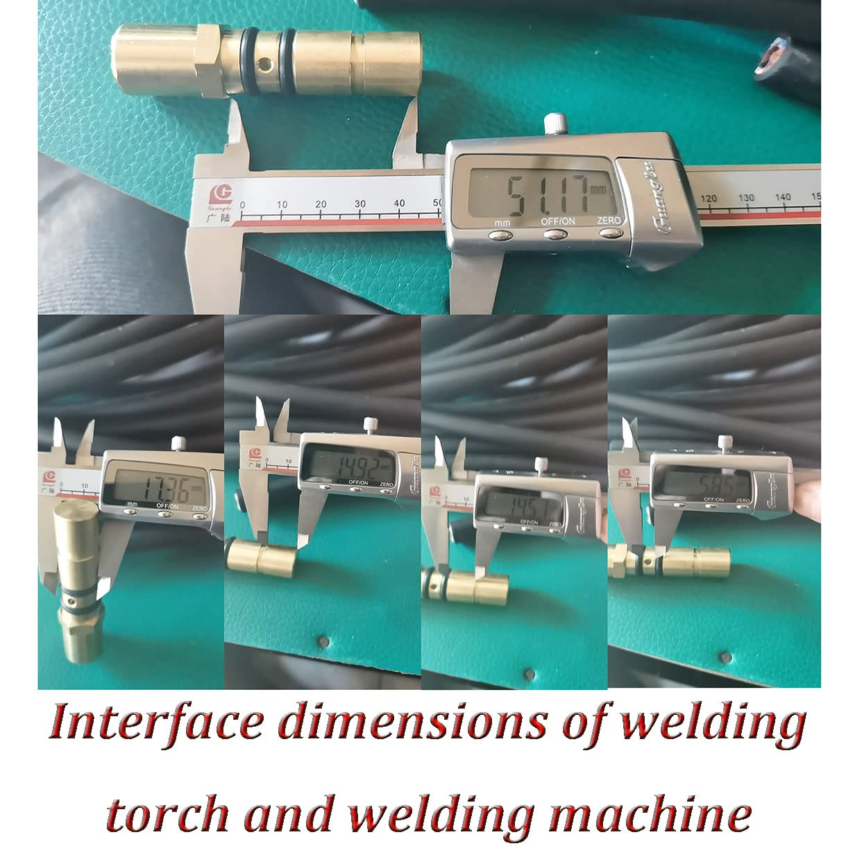 PreAsion Aluminum Spool Gun Fit Spoolmate 100 Series Miller Millermatic 180/300371 Millermatic 140 180 211 with 10pcs Contact Tips Welding Torch Welding Machine with 9.8ft Cable DC24V