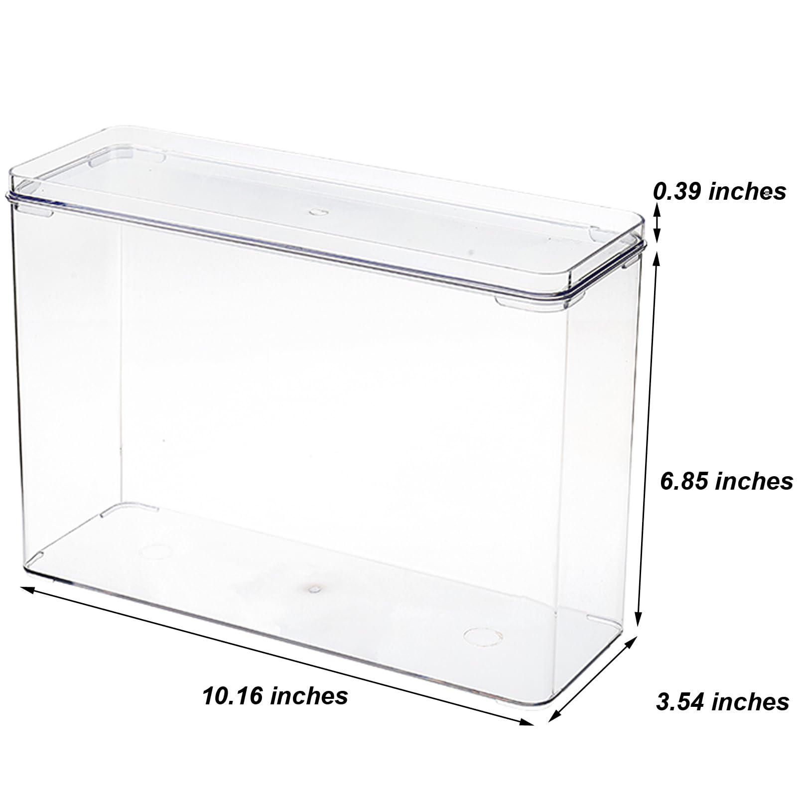 Serlife Phone Case Storage Holder Acrylic TV Remote Control Media Mobile Phone Storage Organizer with Lid