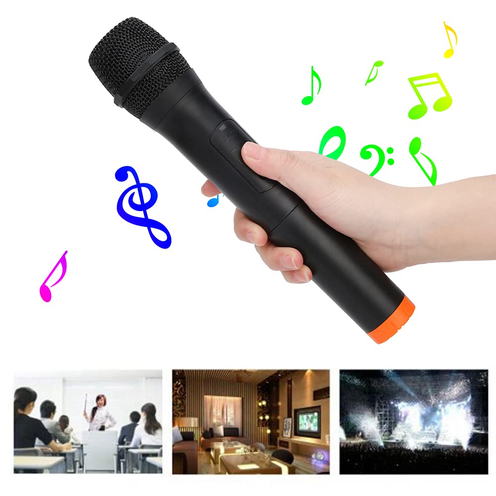 Joyzan VHF Wireless Microphone, Universal Handheld Karaoke Mic Speaker Cordless Singing Machine Audio Amplifier System Mixer Fitment UHF Reception USB Receiver Speech Wedding Church Home DJ Meeting
