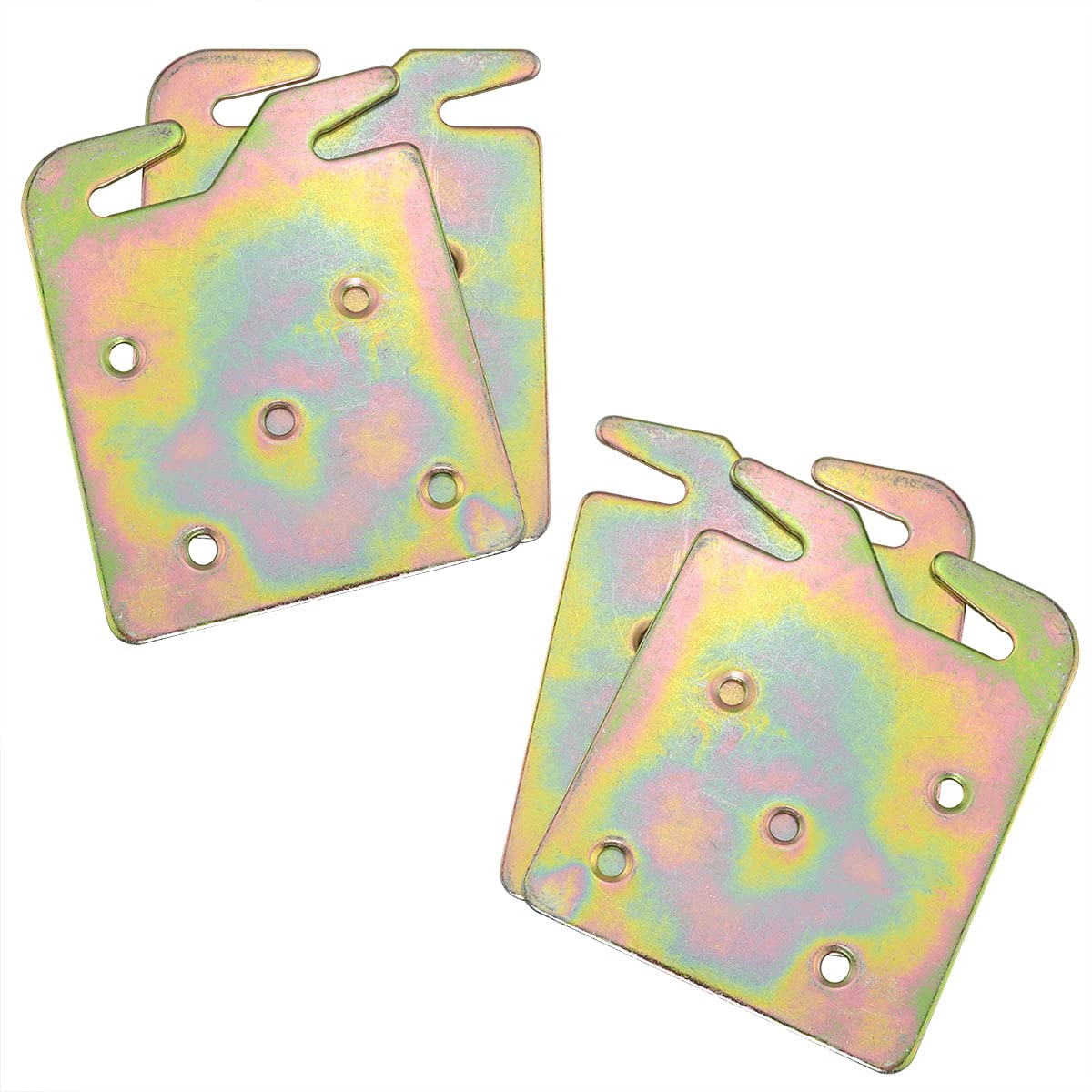 ITROLLE Wood Bed Rail Hook Plates 4PCS Heavy Duty Wood Bed Claw Hook Plates for Beds Frame Bracket Headboard Footboard