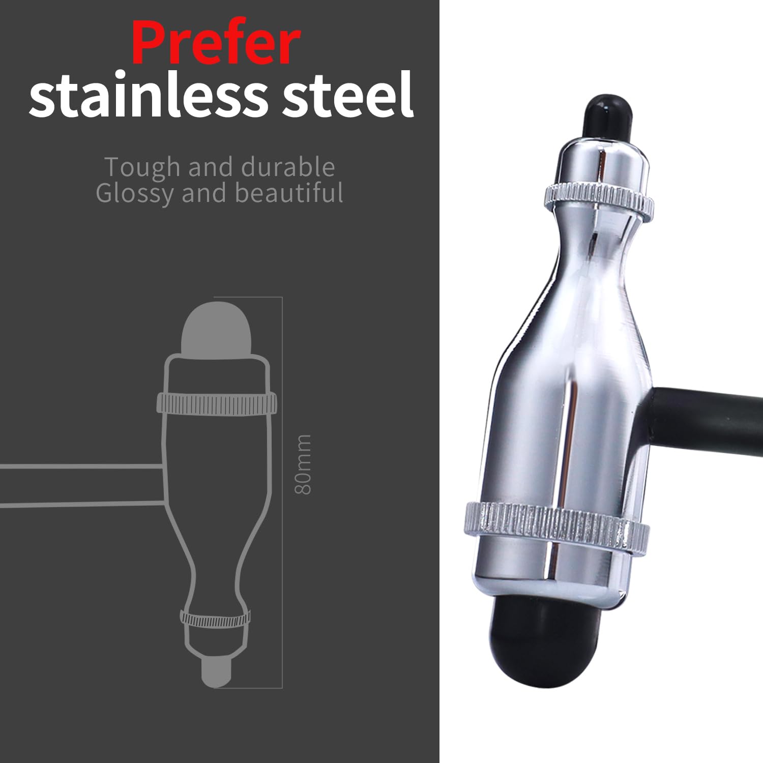 Tromner Neurological Reflex Hammer for cutaneous and Superficial responses,black