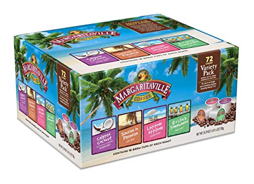 Margaritaville Variety Pack for K Cup Keurig 2.0 Brewers, Margaritaville Coffee Medium Roast Single Serve Coffee Pods, 0.35 Ounce (Pack of 72)