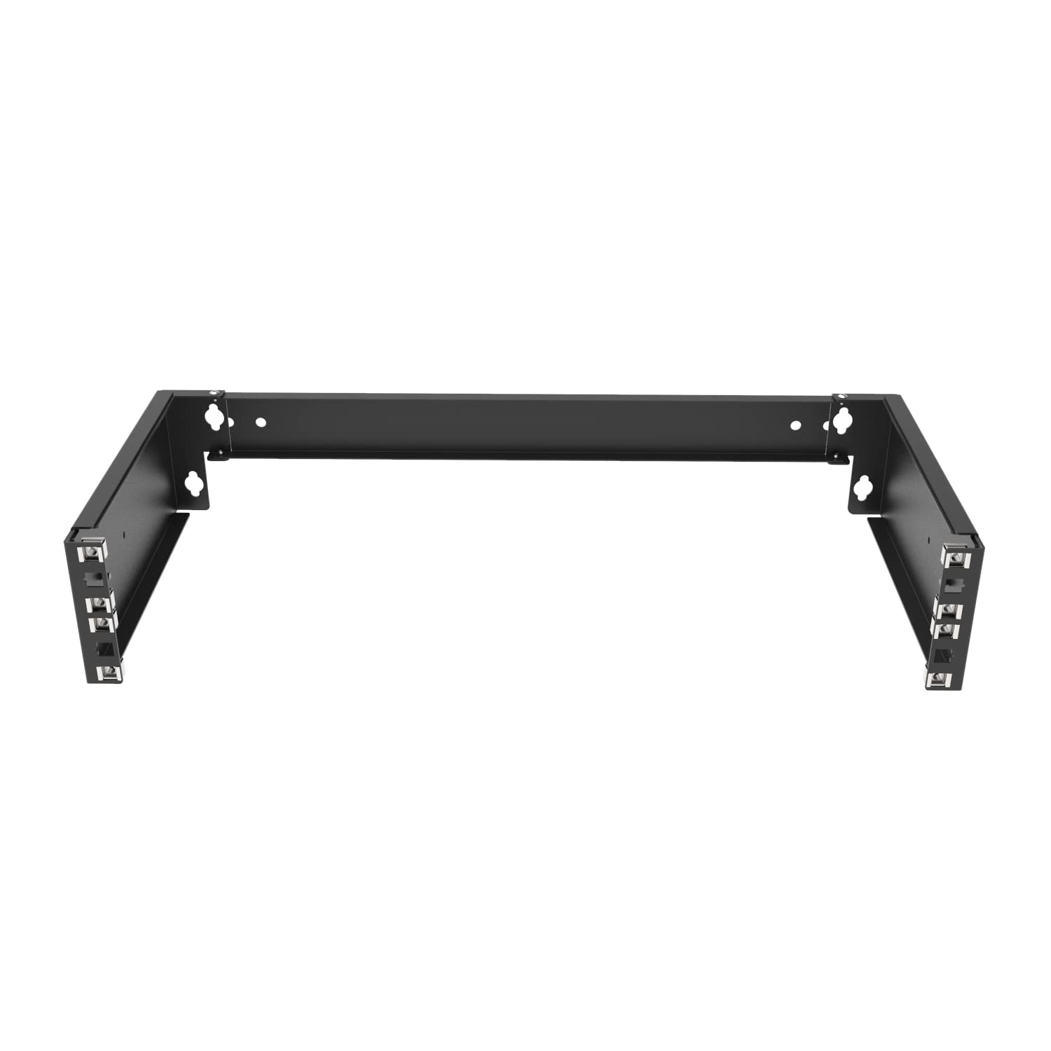JINGCHENGMEI 2U 19-inch Extendable Wall Mount Patch Panel Bracket- Depth Adjustable from 8.5" (216 mm) to 14.5" (368 mm) Horizontal Network Equipment Rack (JCM-HWM-EXT2U)