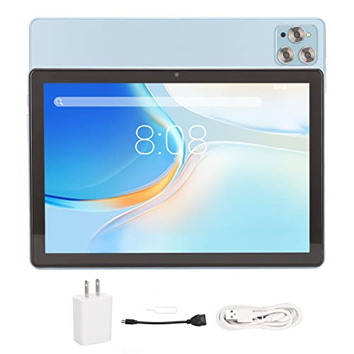 Rosvola 10in Tablet, for Android 11 Blue 100‑240V Tablet PC for Travel (Blue)