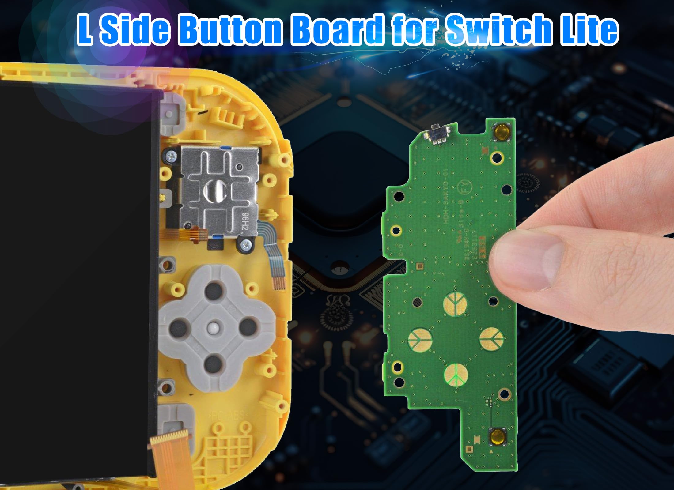 Left L Side Motherboard, for Switch Lite Left Handle, PCB Material L Side Board, Replacement Professional Game Console Key Board Part [video game]