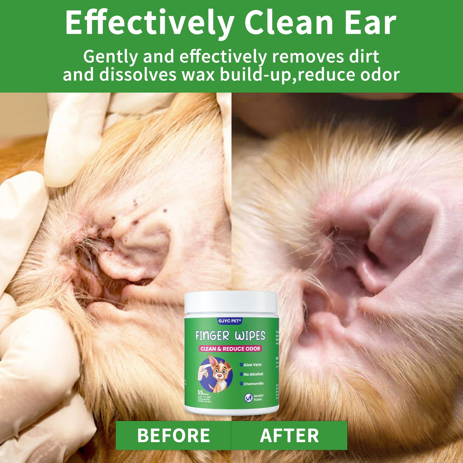 Pet Care Bundle, Tear Stain Remover and Finger Wipes β Gentle, Safe, and Convenient Eye and Ear Cleaning for All Breeds and Ages