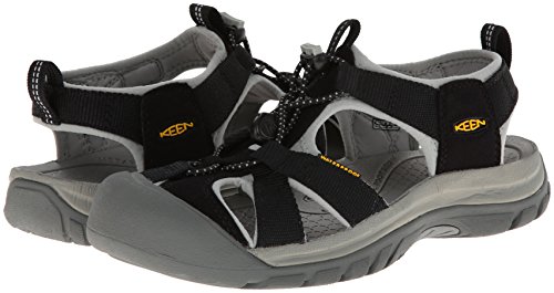 KEEN Women's Venice H2 Sandal,Black/Neutral Gray,6 M US